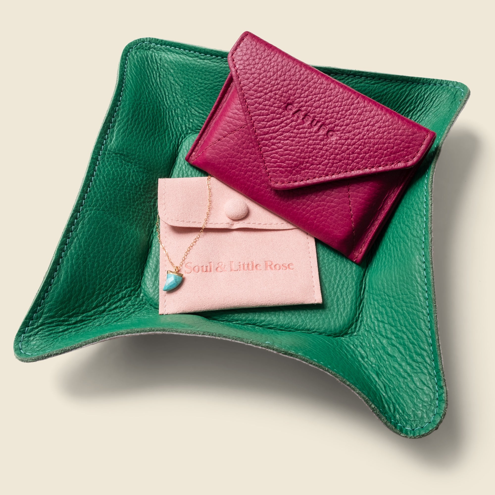 Travel valet tray - Green – Plain Plaid